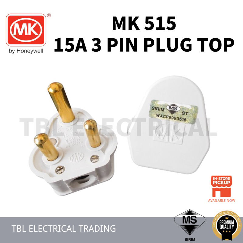 🔥SIRIM🔥MK515 15A Plug Top Unfused Plug Top (White) 250V | Shopee Malaysia