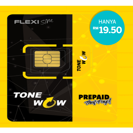 TONE WOW UNLIMITED DATA & UNLIMITED CALL sim card twe (mulakan ...