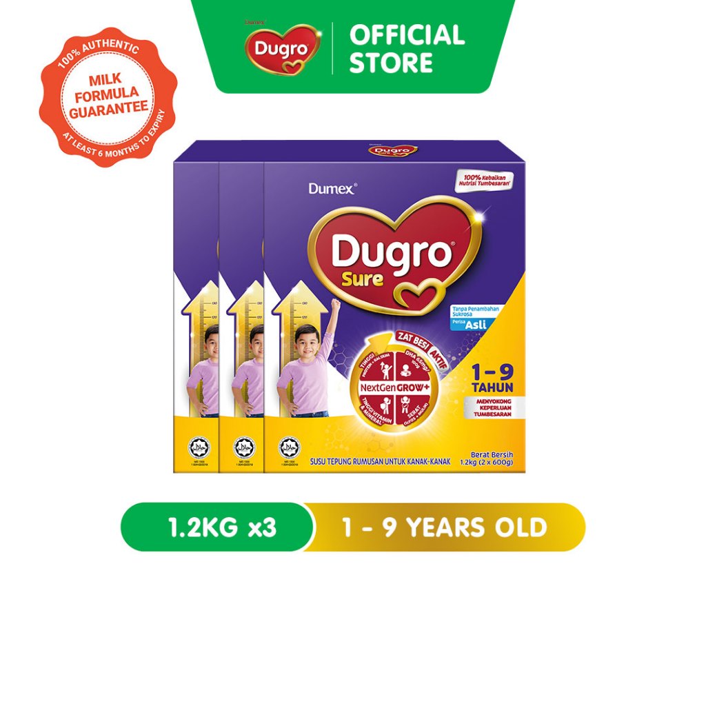 Dumex Dugro Sure Original/Asli Tailored Nutrition Milk Formula 1-9 ...