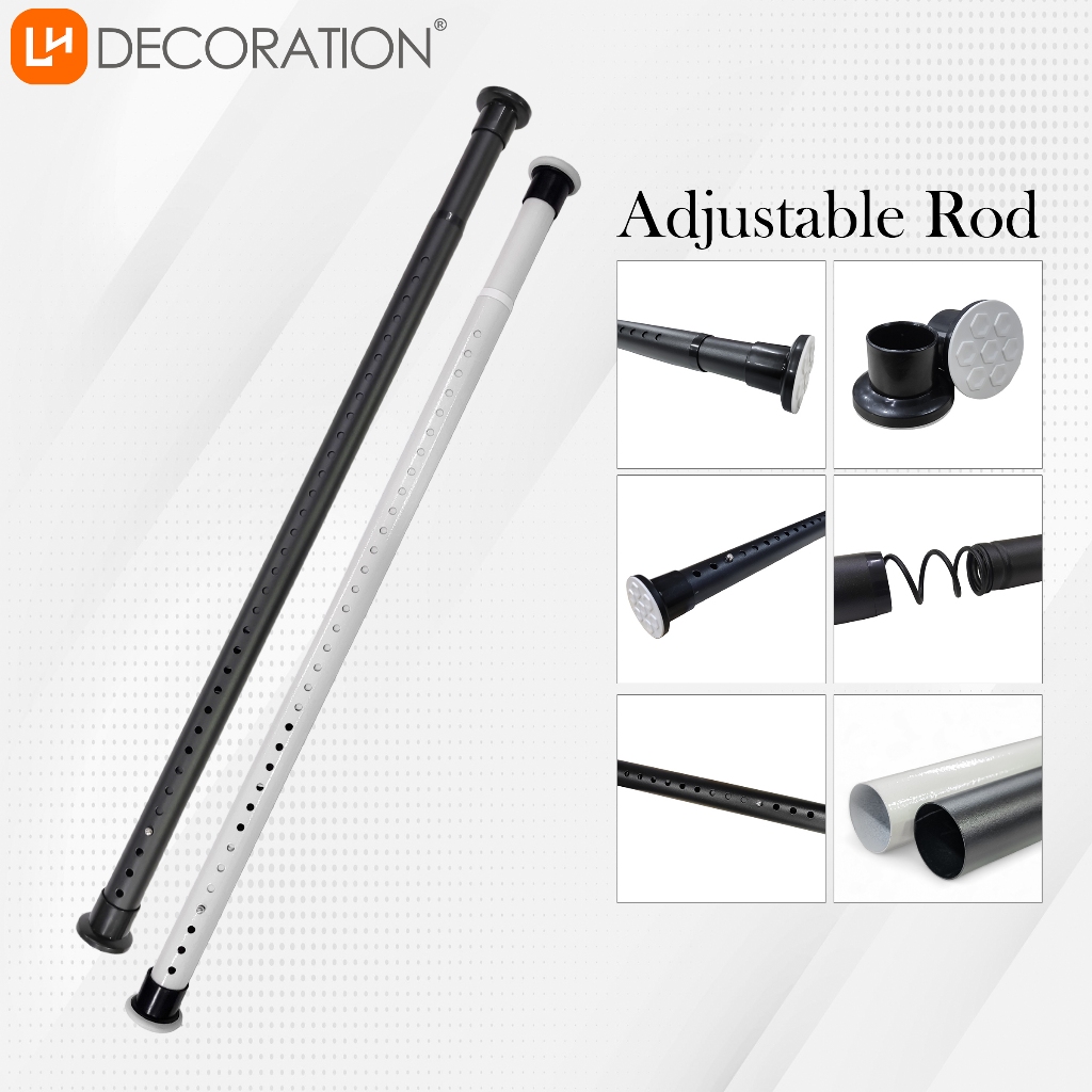 Multifunction Adjustable Curtain Rod Hole-free for Windows Shower Room ...