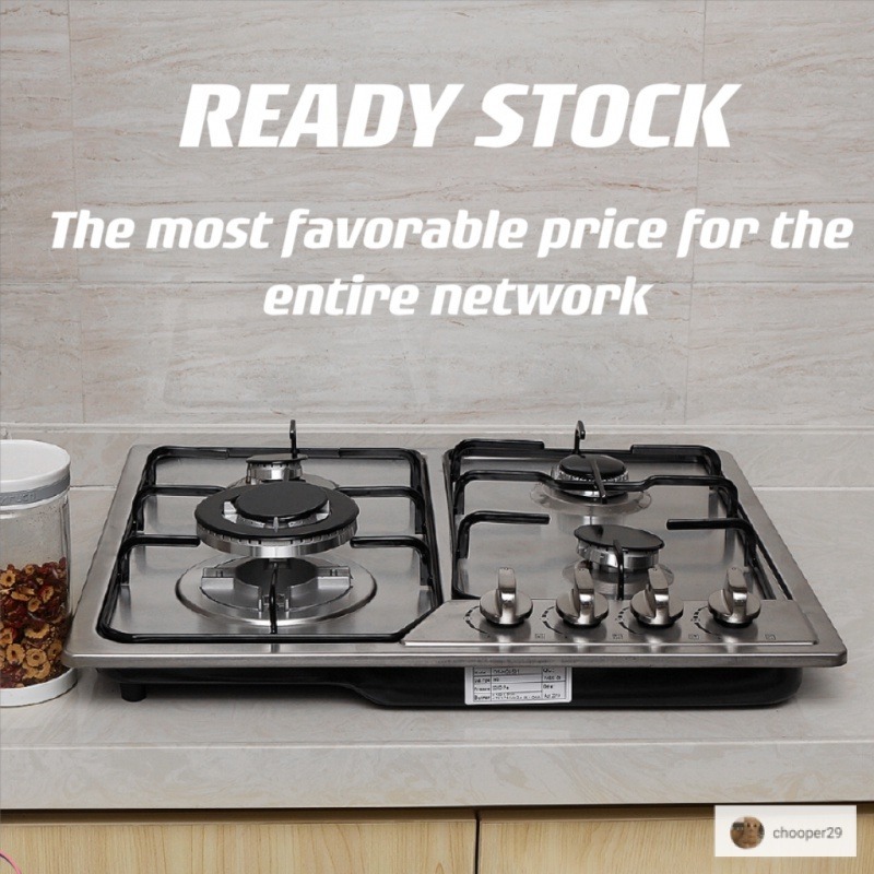 in stock 4Burner Built-in Cooktop Stainless Steel Gas Stoves Gas Hob ...