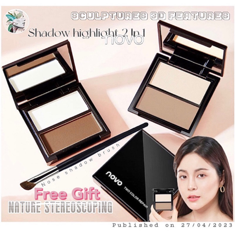 READY STOCK【NOVO】Dual Colour Shadow Highlight 2-In-1 Sculptures 3D ...