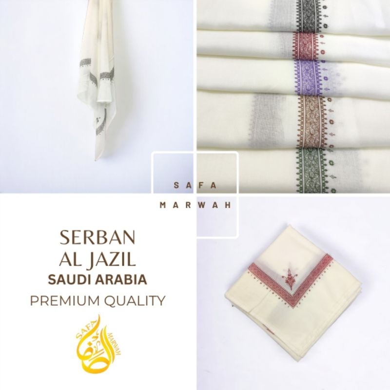 SERBAN AL JAZIL/ ZAJIL SAUDI ARABIA KAIN COTTON UKURAN 60×60 | Shopee ...