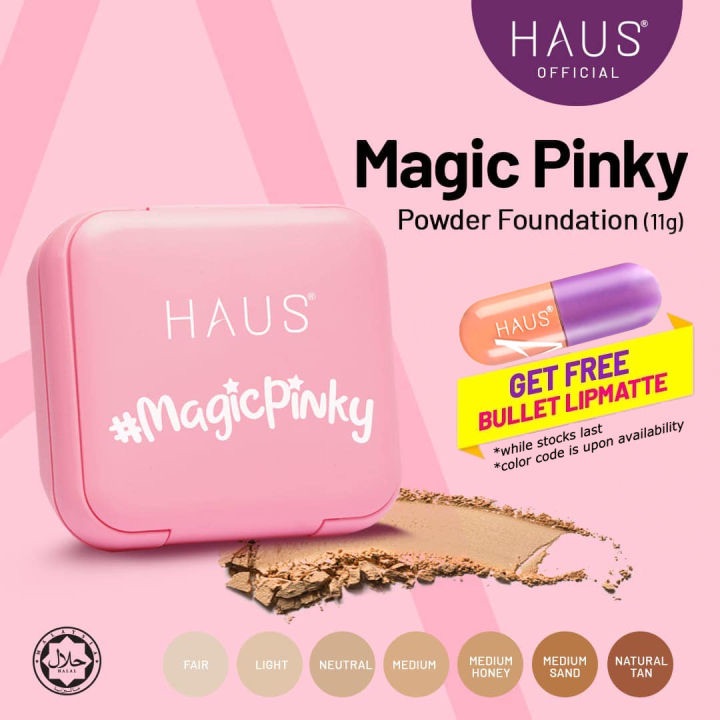 HAUS MAGIC PINKY COMPACT POWDER ORIGINAL HQ | Shopee Malaysia