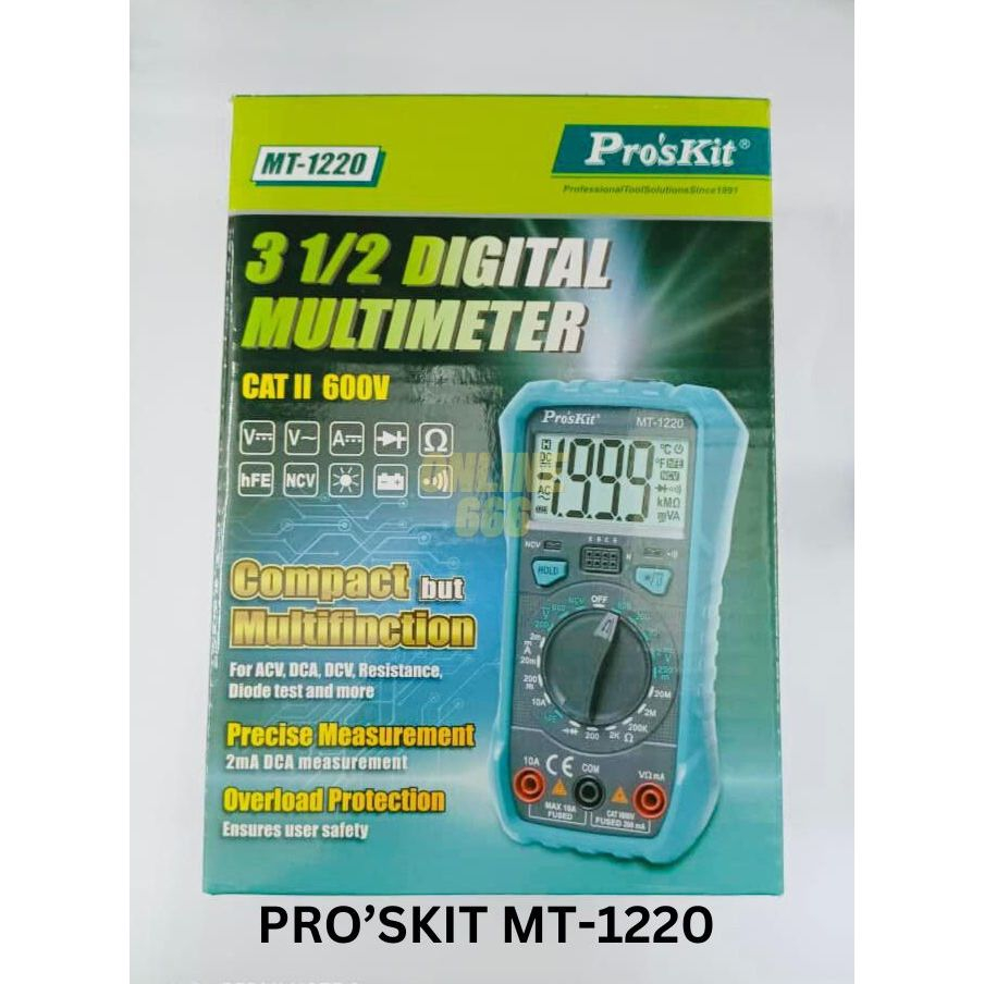 PRO'SKIT MT-1220 3 1/2 DIGITAL MULTIMETER | Shopee Malaysia