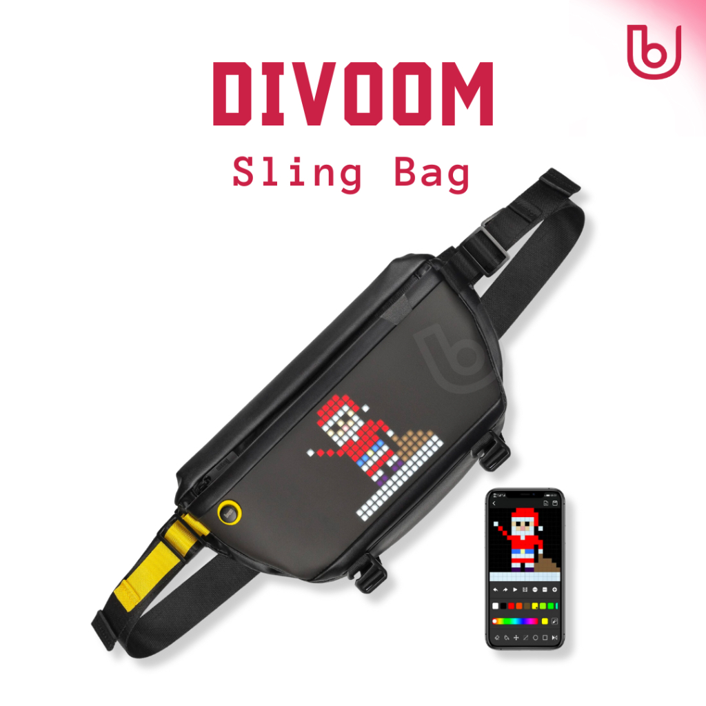[READY STOCK] Divoom Pixoo Sling Bag Global Version Innovative Smart ...