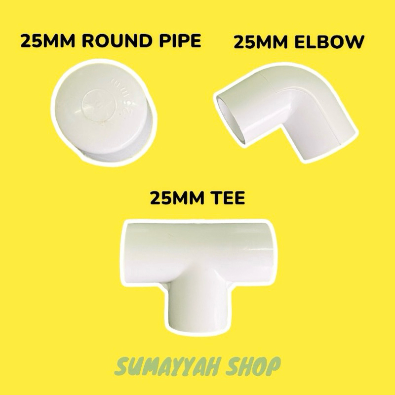 1 PCS 25MM UPVC ROUND PIPE END CAP | ELBOW | TEE | HYDROPONIC FITTING ...