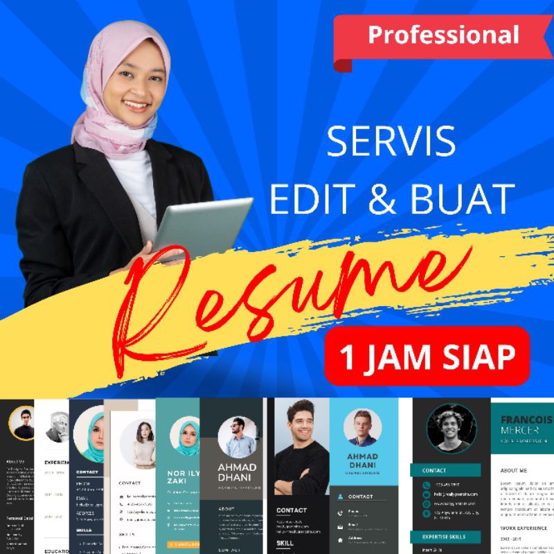 RESUME SERVIS BUAT RESUME. SIAP CEPAT 1 JAM SHJ. PROFESIONAL TEMPLATE ...
