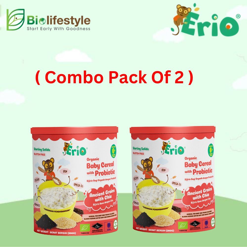 (Combo Pack Of 2) Erio Organic Baby Cereal With Probiotic - Ancient ...