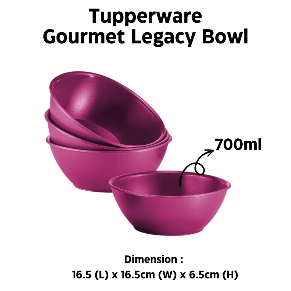 Tupperware Gourmet Legacy Bowl 700ml (4 pcs) | Shopee Malaysia