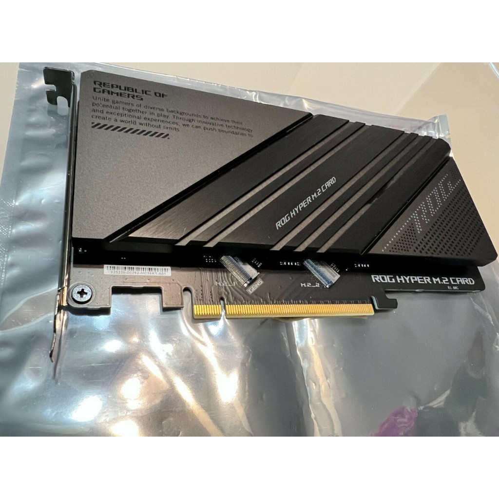 ASUS ROG HYPER M.2 CARD PCIE NVME M.2 EXPANSION CARD WITH HEATSINK ...