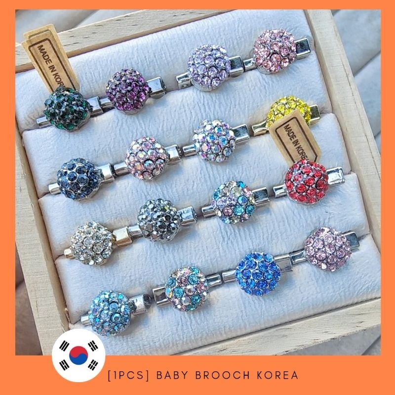 🇰🇷🇰🇷 [1PC] BABY SUPER SMALL BROOCH 💯 Genuine Crystal made form Austria ...