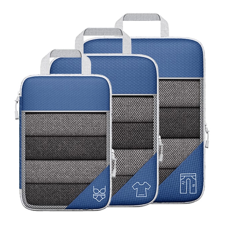🇲🇾Ready Stock🔥 6pcs Travel Packable Bag Zipper Compression Packing ...