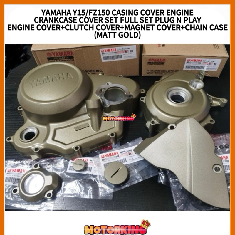 YAMAHA Y15 FZ150 ENGINE CASING COVER FULL SET PLUG N PLAY CRANKCASE ...