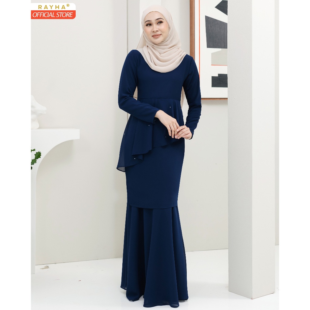 RAYHA Kurung Flowy Chiffon Sephia | Shopee Malaysia