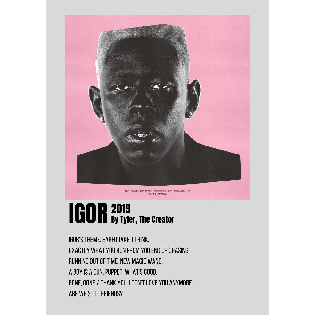 Album Cover Poster Igor by Tyler, The Creator | Shopee Malaysia