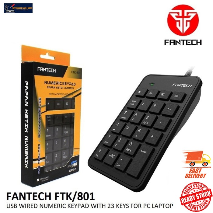 Fantech FTK-801 USB Wired Numeric Keypad | Shopee Malaysia