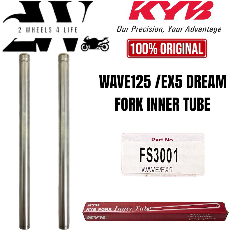 SEBATANG /SEPASANG!! HONDA WAVE125 /EX5 DREAM FORK INNER TUBE FORK TUBE 100 % ORIGINAL KYB ...