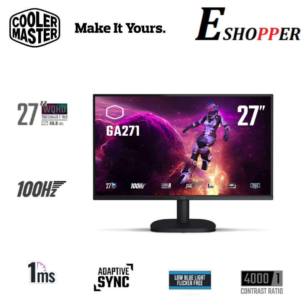 COOLER MASTER GA271 27" 100HZ VA WQHD GAMING MONITOR | Shopee Malaysia