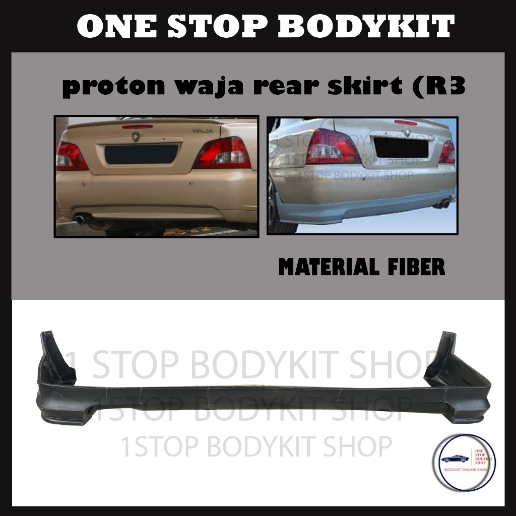 proton waja rear skirt (R3) POLYURETHANE (PU) skirt lip bodykit ...