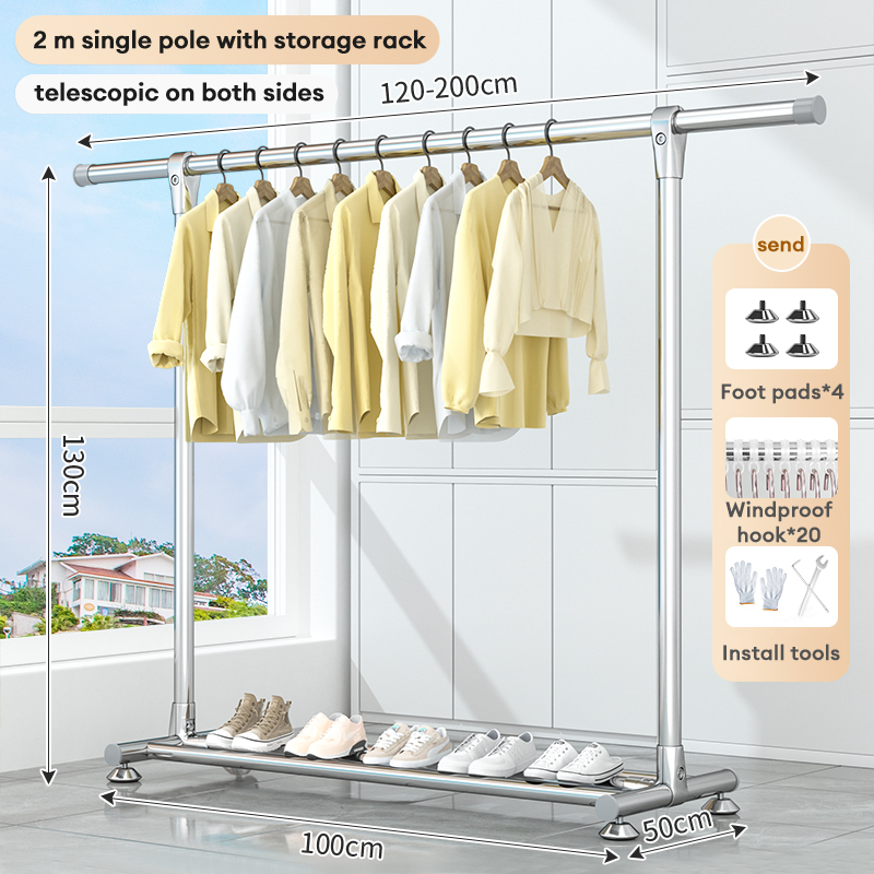 Oo ampaian baju Stainless Steel Clothes Hanger Rack Stand/Indoor ...