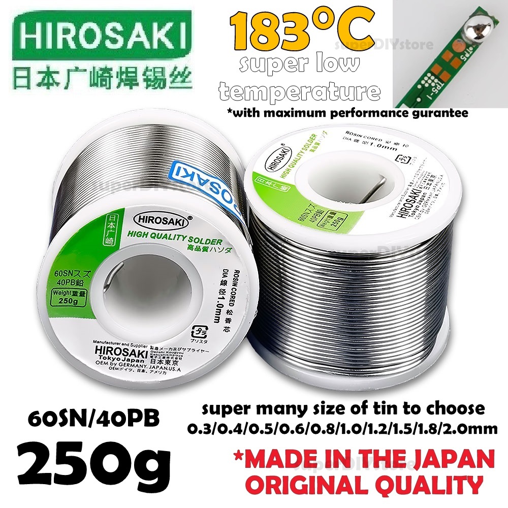 HIROSAKI Soldering Low Temperature High Purity Solder Wire Lead tin ...