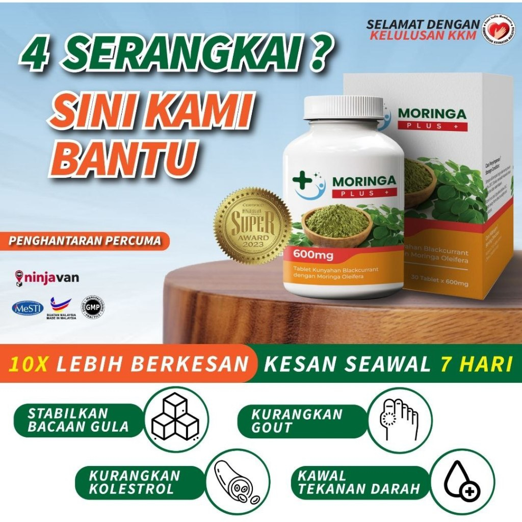 MORINGA PLUS + CAPSULE (ORIGINAL HQ-Ready stock + free gift) -PENAWAR ...