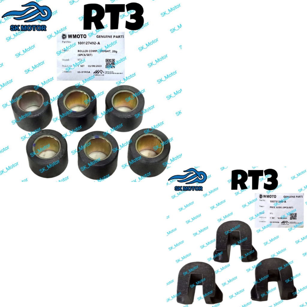 WMOTO RT3 S N1 250 Original Front Pulley Weight Roller Comp Slide Piece U Bush 100127492-A ...