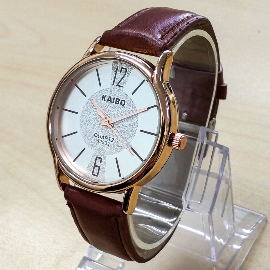 KAIBO Wanita Lelaki Kasual Leather Strap Jam Kuarza Kecil | Shopee Malaysia