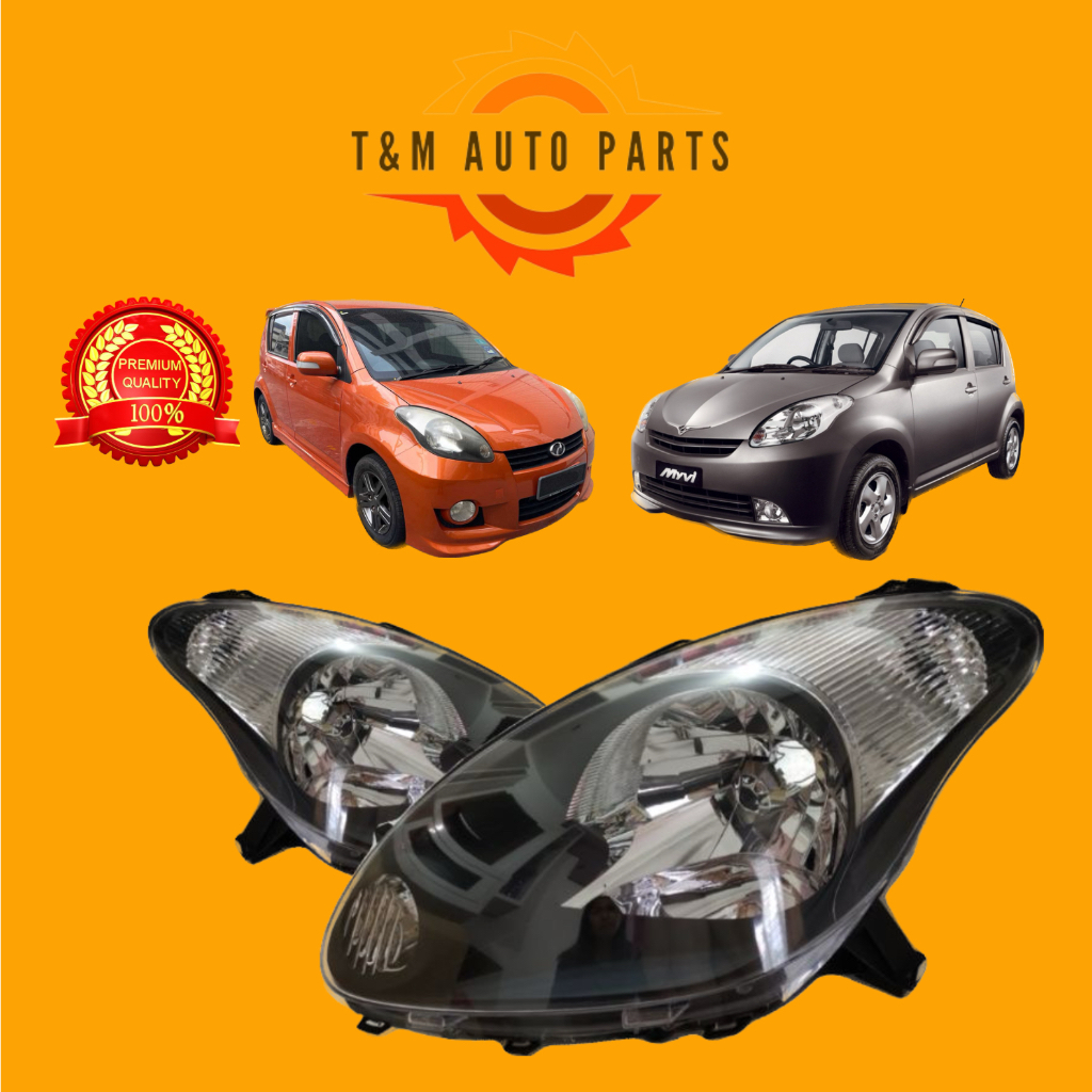 MYVI 2005-2010YEAR HEAD LAMP(BLACK BASE) LOCAL | Shopee Malaysia