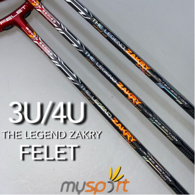 FELET The Legend Zakry V2 Red & Blue Badminton Racket | Shopee Malaysia
