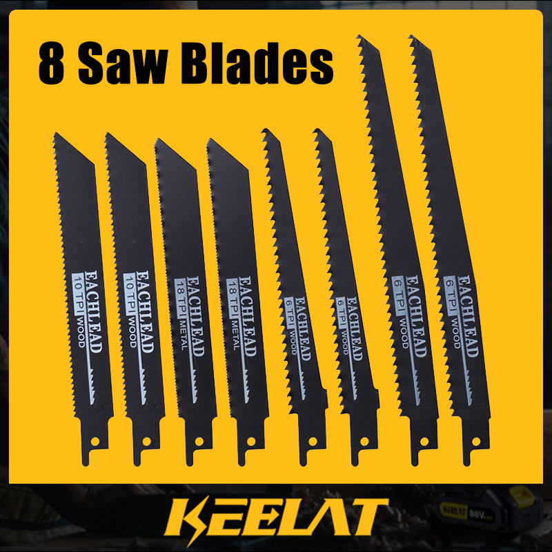 KEELAT Reciprocating Saw Blade Wood Metal Carbon Steel Cutting Sabre ...