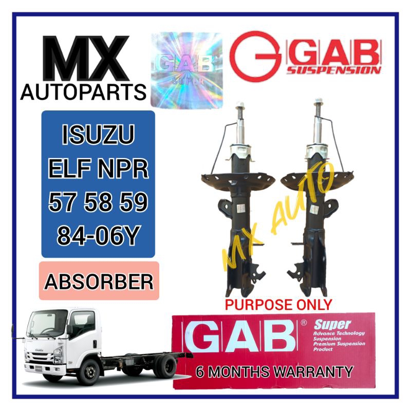 ORIGINAL GAB SUPER PREMIUM ISUZU ELF NPR 57/ 58/ 59 HINO DUTRO 4.0 300 ...