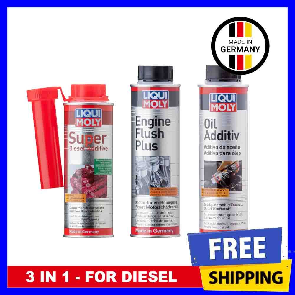 Liqui Moly ENGINE FLUSH (2678) + OIL ADDITIVE + INJECTION CLEANER (3 IN ...