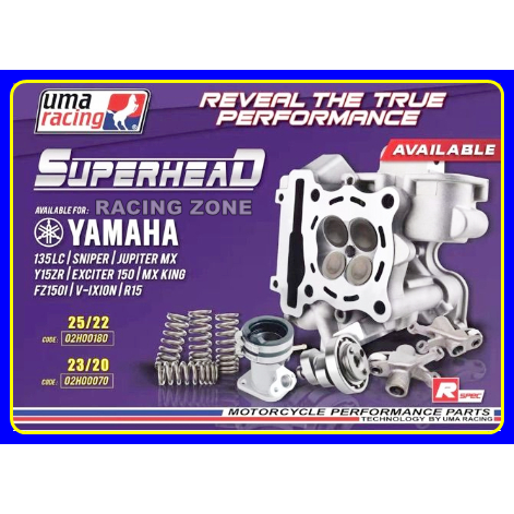 UMA RACING SUPER HEAD LC135 Y15ZR [ 22/25 / 20/23 ] COMPLETE FULL SET ...