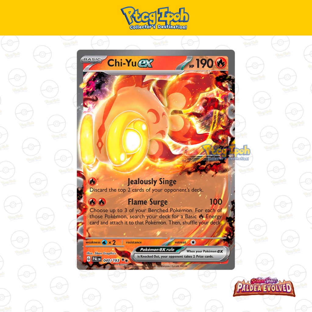 [Pokémon TCG] Paldea Evolved: Chi-Yu ex - 040/193 - Ultra Rare | Shopee ...