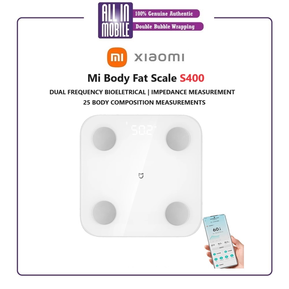 Mi Body Fat Scale S400 (Body Composition Scale | 150KG | Bluetooth 5.0 ...