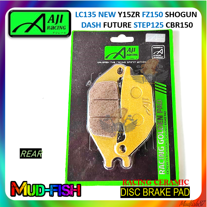 AJI RACING CERAMIC GOLD DISC BRAKE PAD FOR YAMAHA Y15ZR, FZ150, LC135 ...