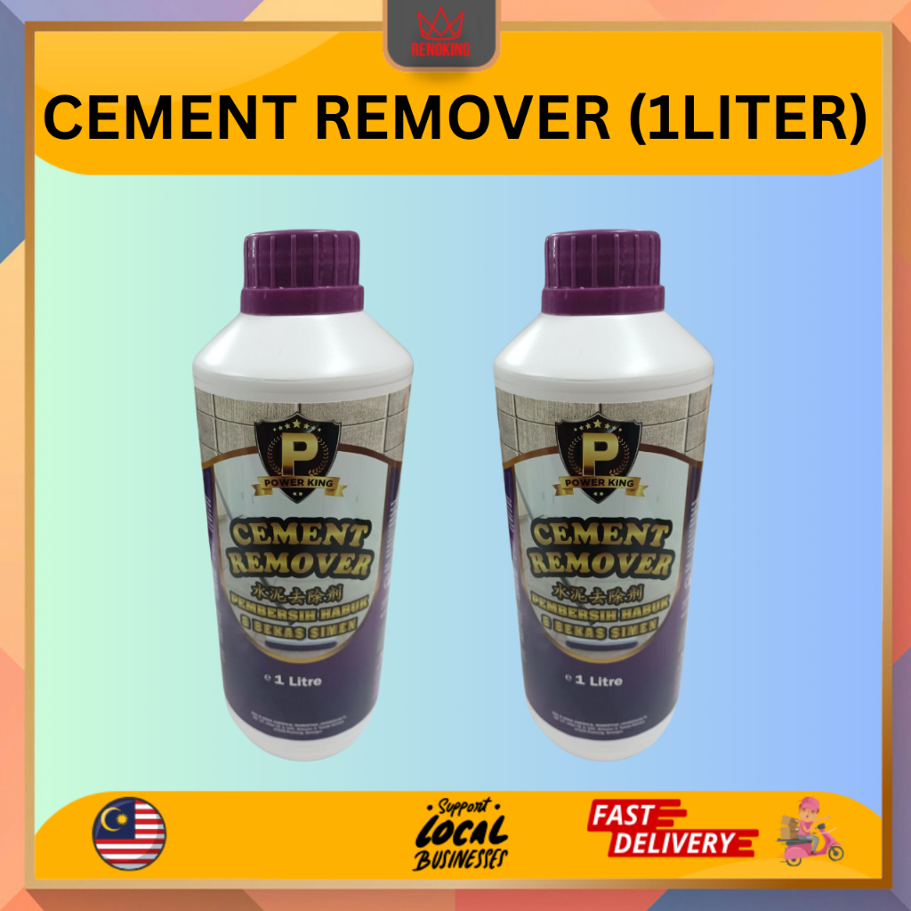1LITER POWER KING CEMENT REMOVER / PEMBERSIH HABUK & BEKAS SIMEN ...