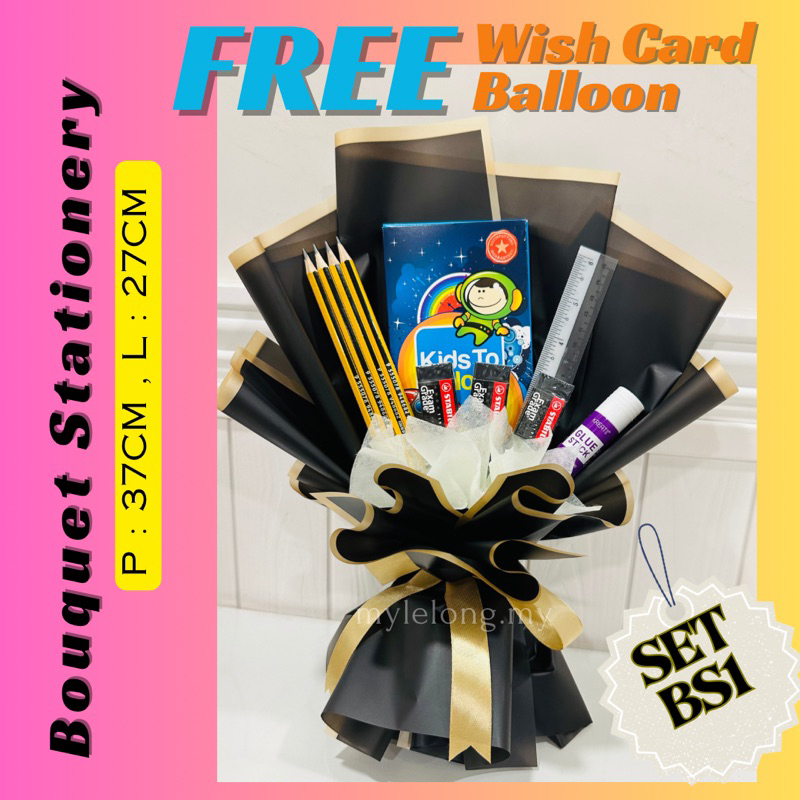READY STOCK (SET BS1) BOUQUET BAJET CONVOCATION STATIONERY GOODIES ...