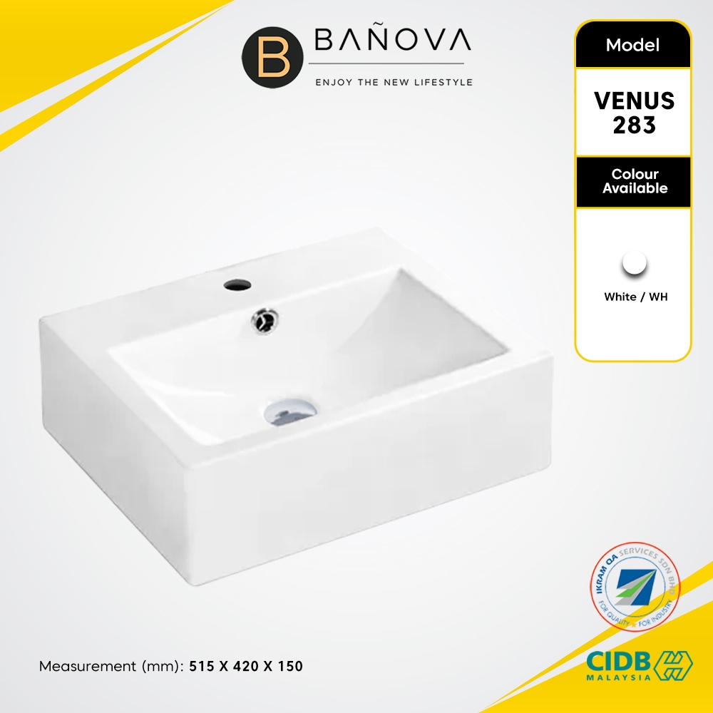 BANOVA Bathroom Cabinet Basin Toilet Basin Ceramic & Table Top Wash ...