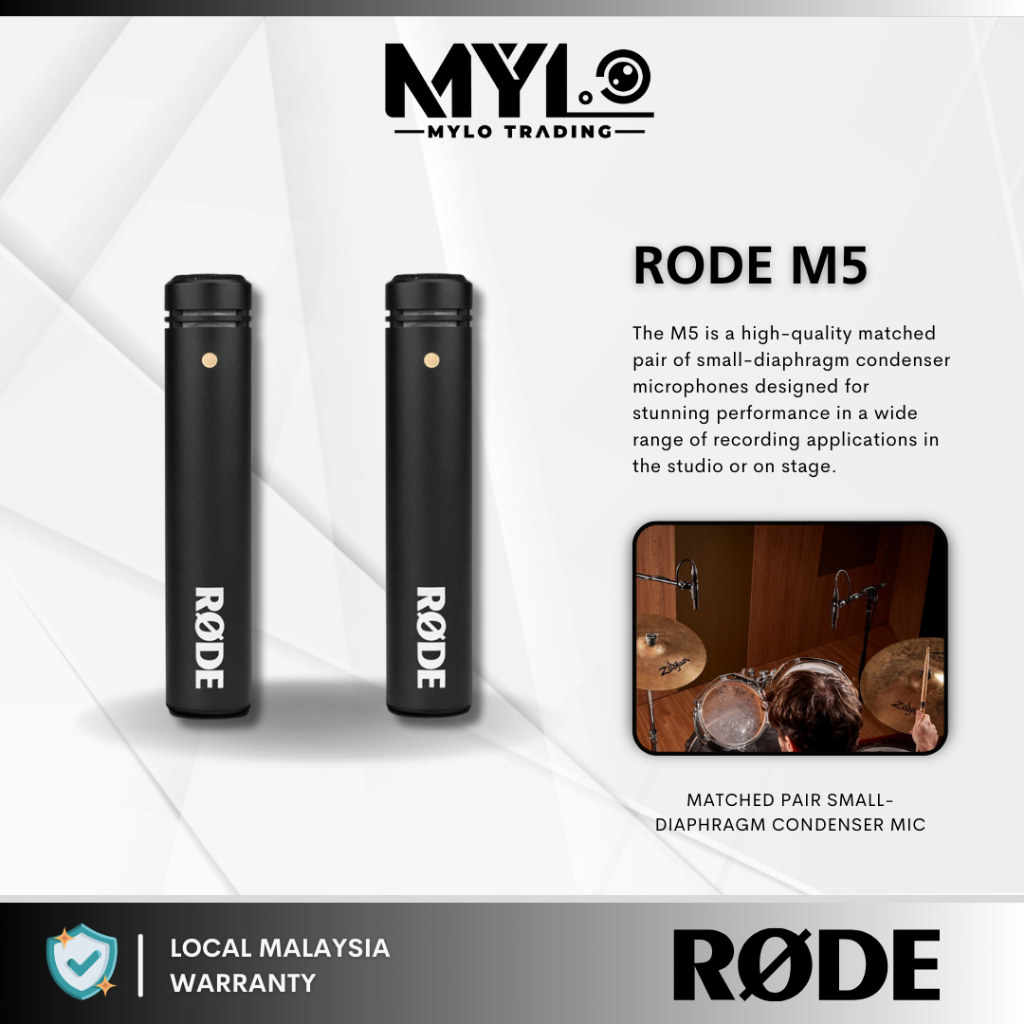 Rode M5 Matched Pair Condenser Microphone (M5MP/M5-MP) | Shopee Malaysia