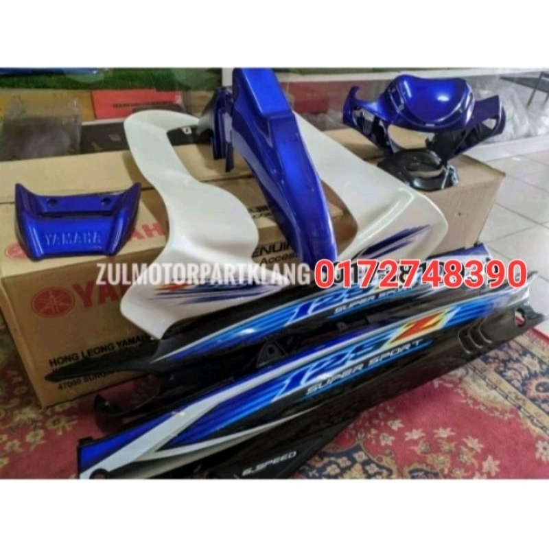 COVERSET 125Z/ZR BIRU ROBOT ORIGINAL HLY (FREE SPOILER-FERING) | Shopee ...