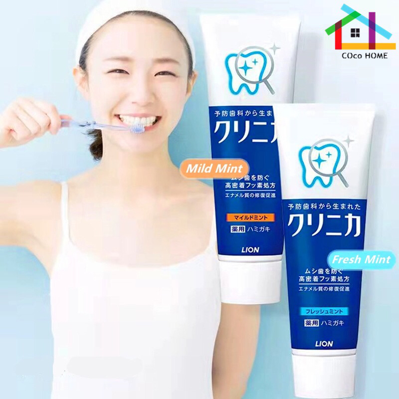 Lion Clinica Japan Enzyme Toothpaste 130g Mint Tongue Cleaner/Tongue Cleaning gel獅王 CLINICA ...