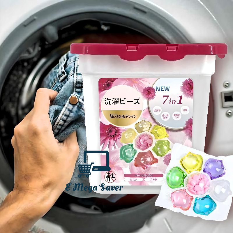 7-in-1 High Performance Fragrant Laundry Detergent Beads (30 pieces ...