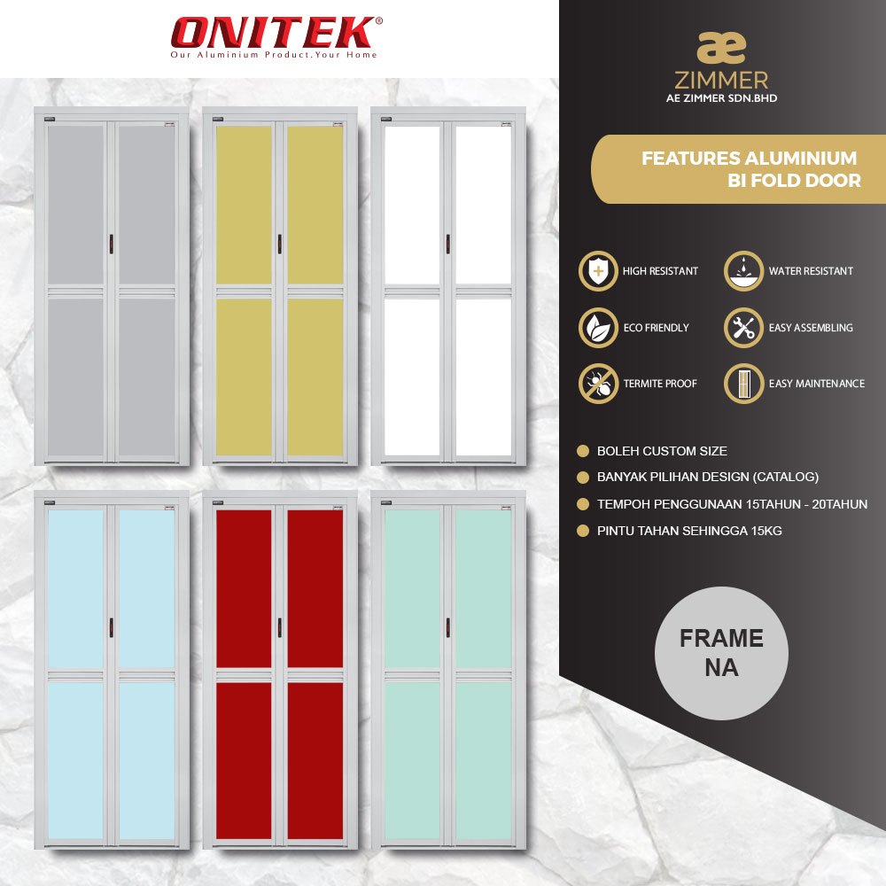 AE Zimmer Onitek Bi Fold CUSTOM MADE / Toilet Door, bifold, Pintu Lipat ...