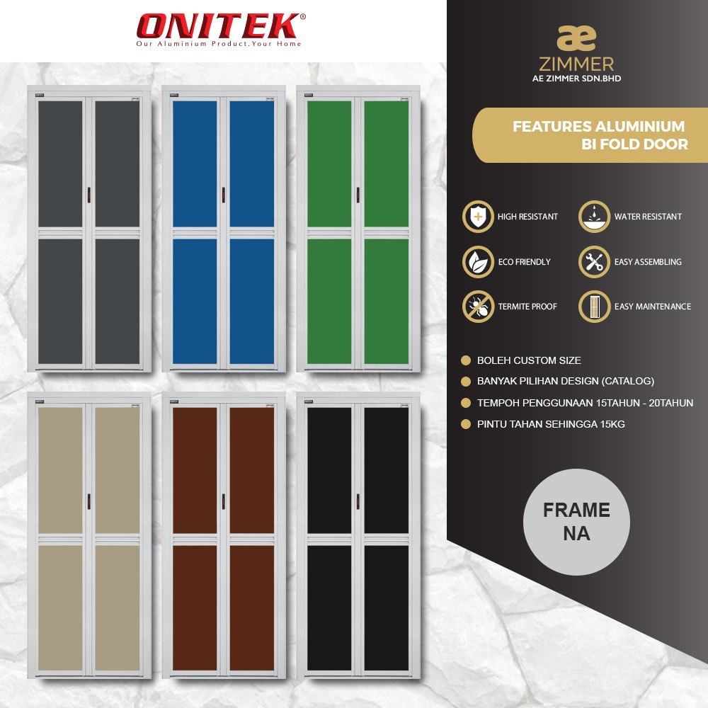 AE Zimmer Onitek Bi Fold CUSTOM MADE / Toilet Door, bifold, Pintu Lipat ...