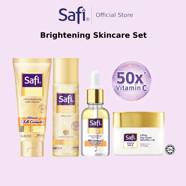 SAFI Youth Gold Lifting Brightening Skincare Set | Youthful | Cleanser ...