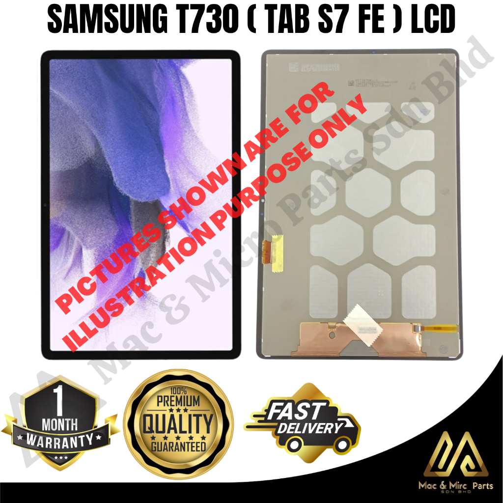 SAMSUNG T730 ( TAB S7 FE ) Fullset LCD ORIGINAL Quality Touch Screen ...
