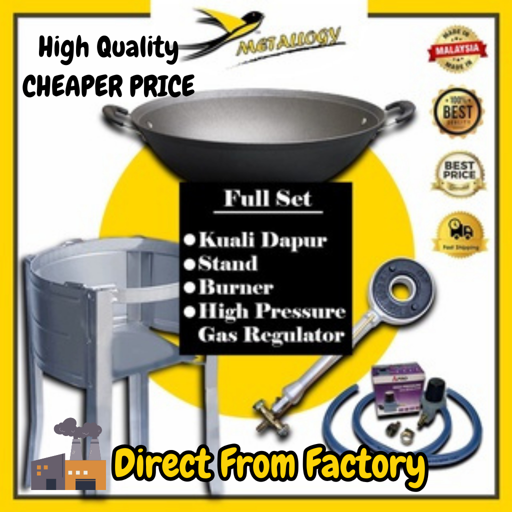 Metallogy Kitchen Gas Stove Stand With Wok Set Kuali Dapur Stand Stove ...